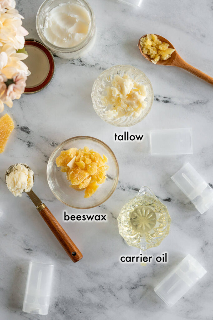 Tallow Lip Balm Recipe { Only 3 Ingredients} | Boreal Bloom Homestead