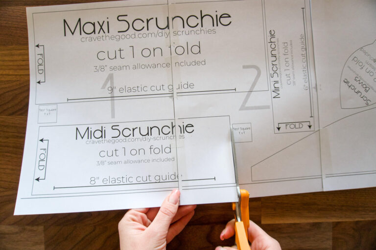 Free Scrunchie Sewing Pattern – 3 Sizes + Bows & Tails Tutorial ...